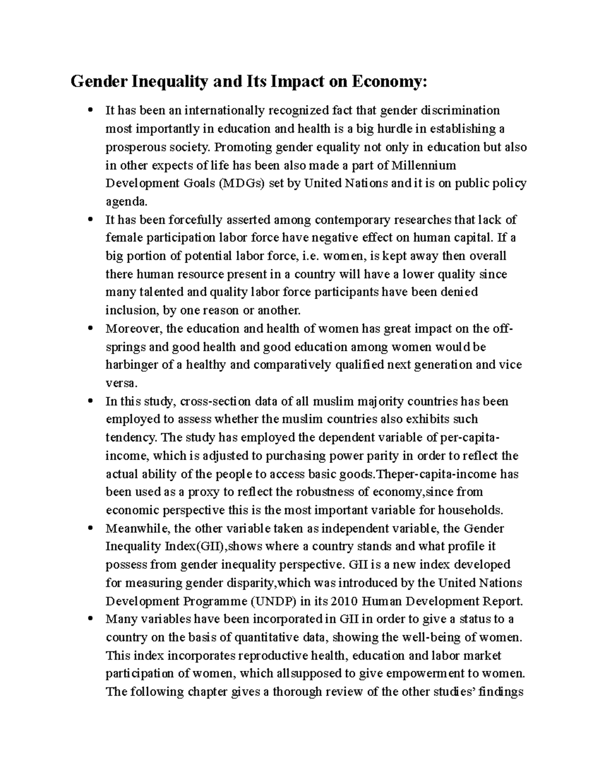 English assignment 1 - Essay on the gender and it's impacts - Gender ...