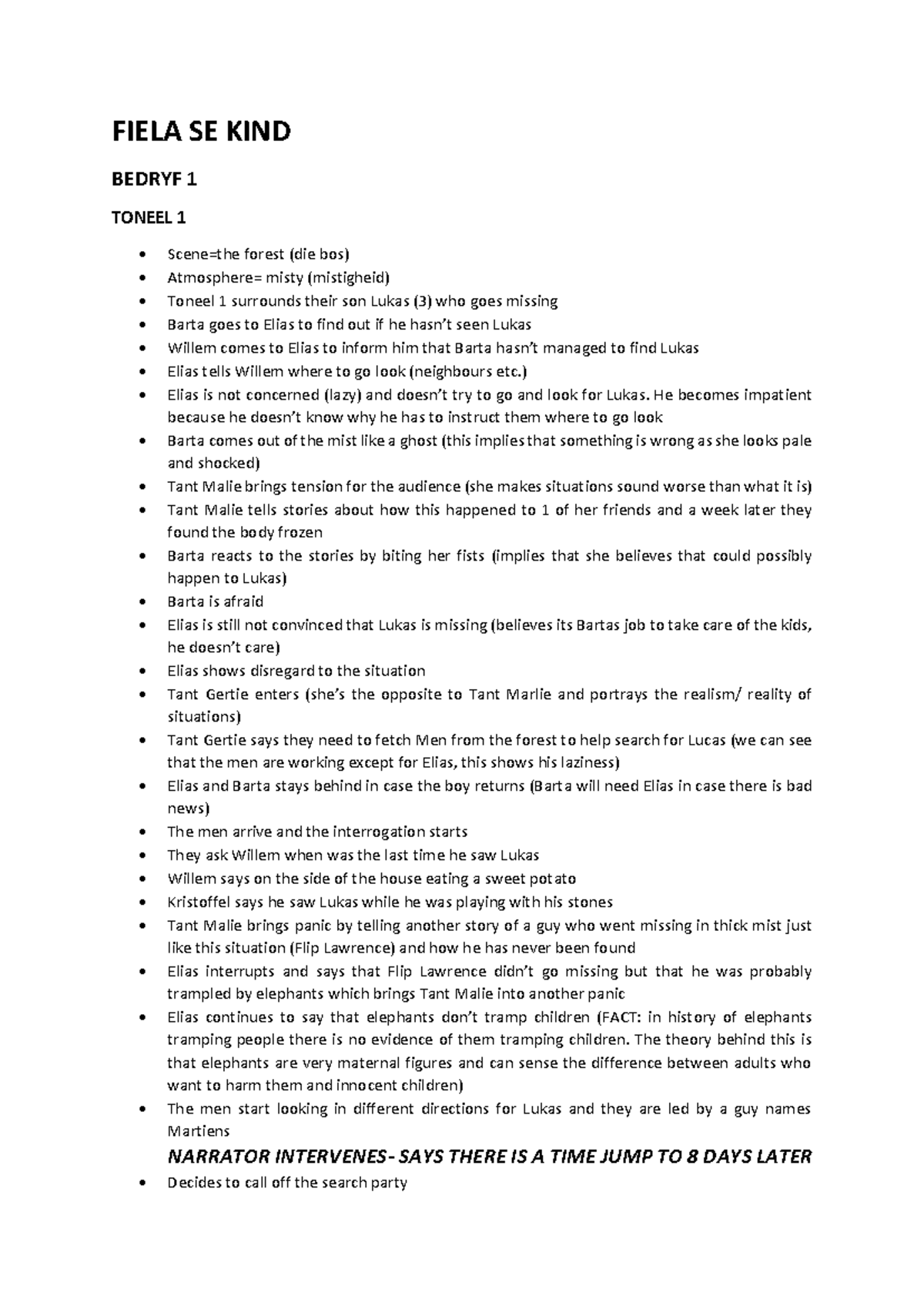 Fiela SE KIND ( english version) - FIELA SE KIND BEDRYF 1 TONEEL 1 ...