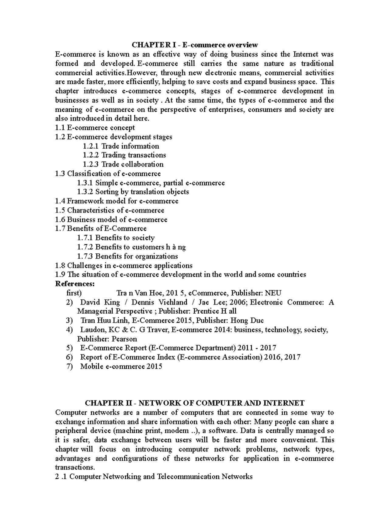 Review ecommerce - Lecture notes all - CHAPTER I - E-commerce overview ...