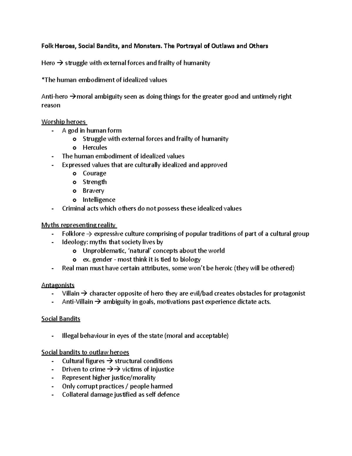 Folk Heroes, Social Bandits, and Monsters. The Portrayal of Outlaws and ...