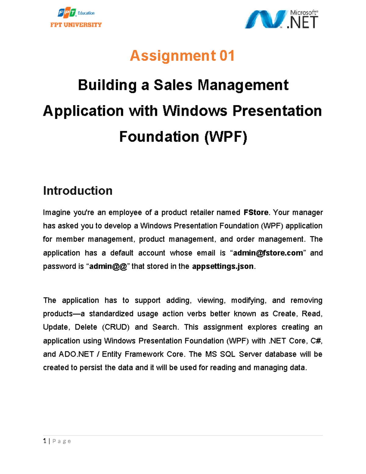 Assignment 1 Shopmanagement - Assignment 01 Building a Sales Management ...