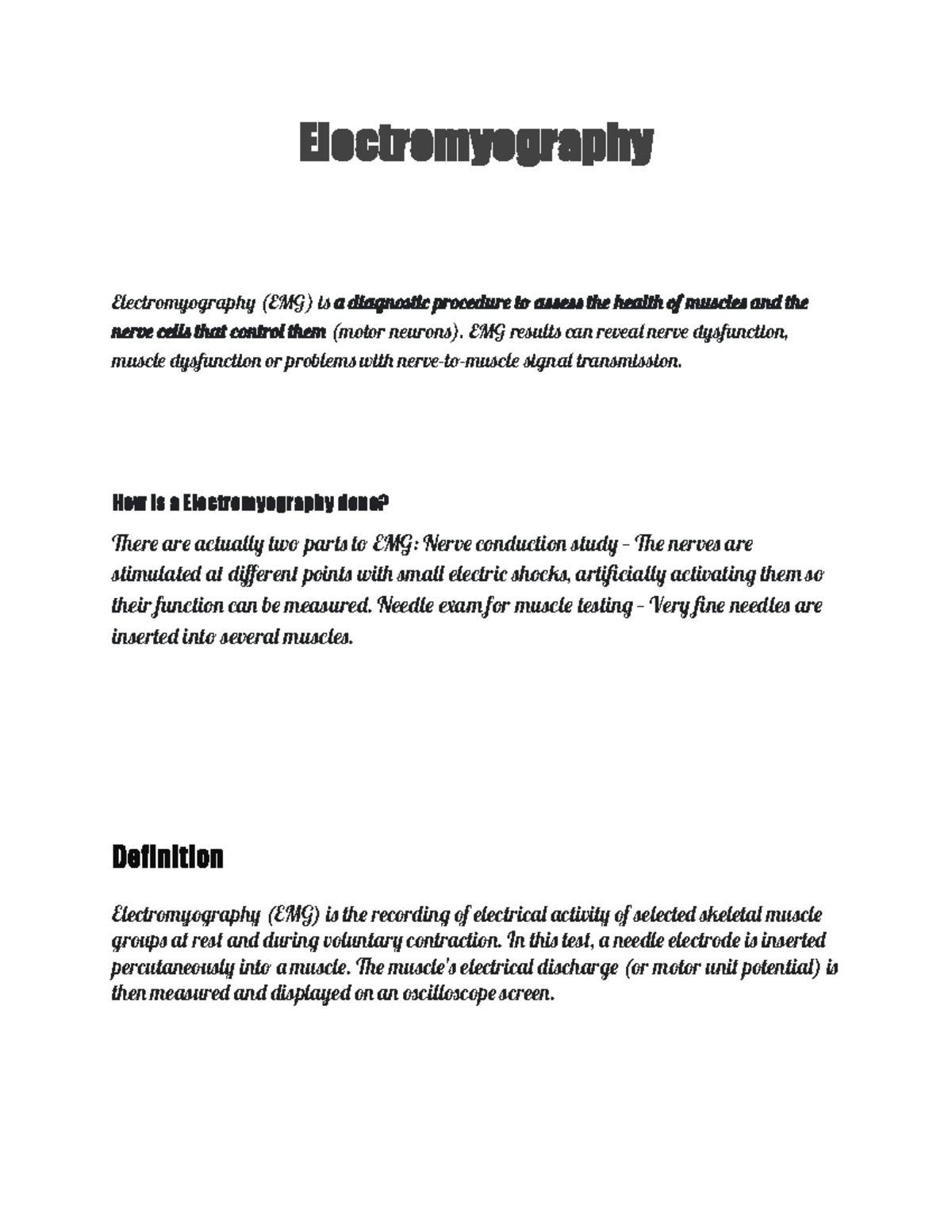 Electromyography - REVIEW MY FILE BUDDY - Electromyography ...
