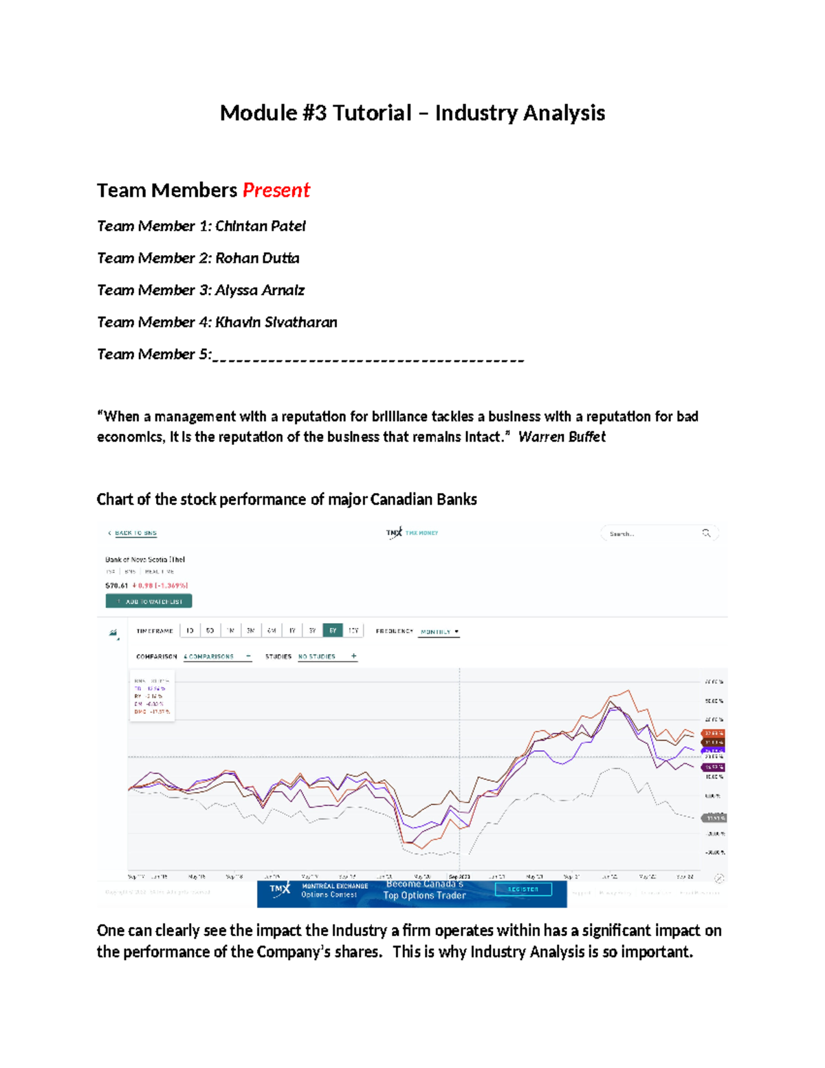 Tutorial #3 - Industry Analysis - Module #3 Tutorial – Industry ...