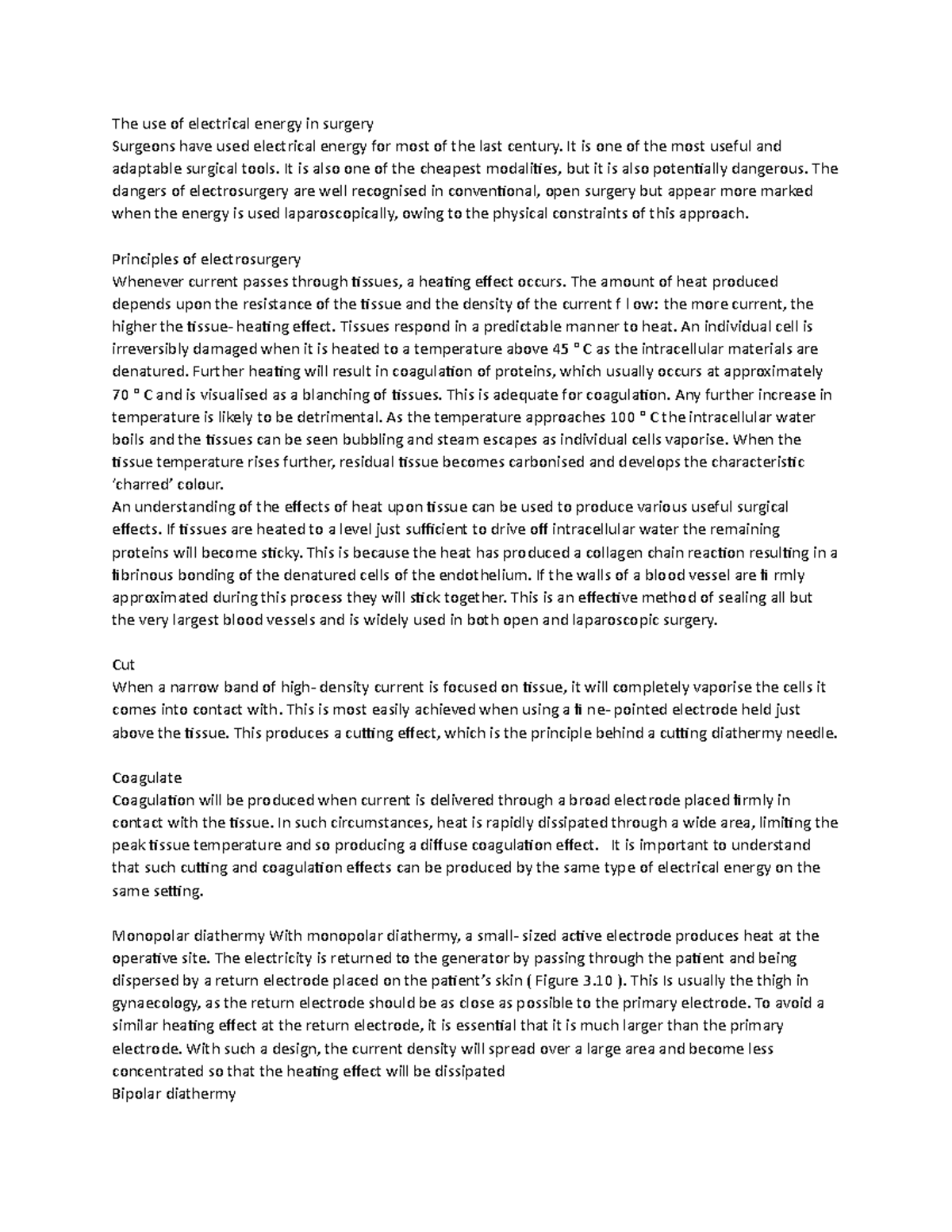 The use of electrical energy in surgery - The use of electrical energy ...