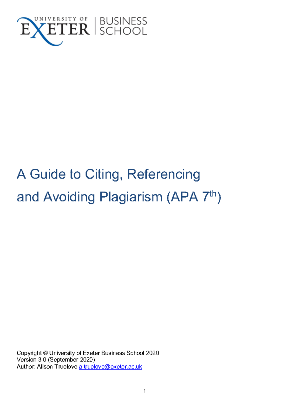 A Guide to Citing, Referencing and Avoiding Plagiarism V.3 with short ...