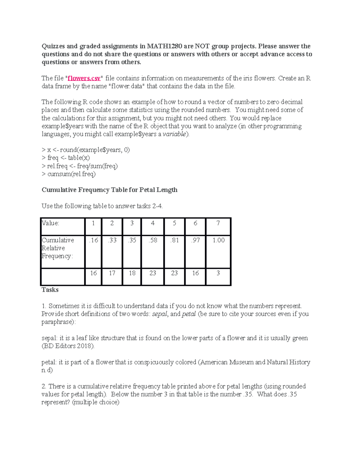 Assignment 2 - Quiz answers - Quizzes and graded assignments in ...