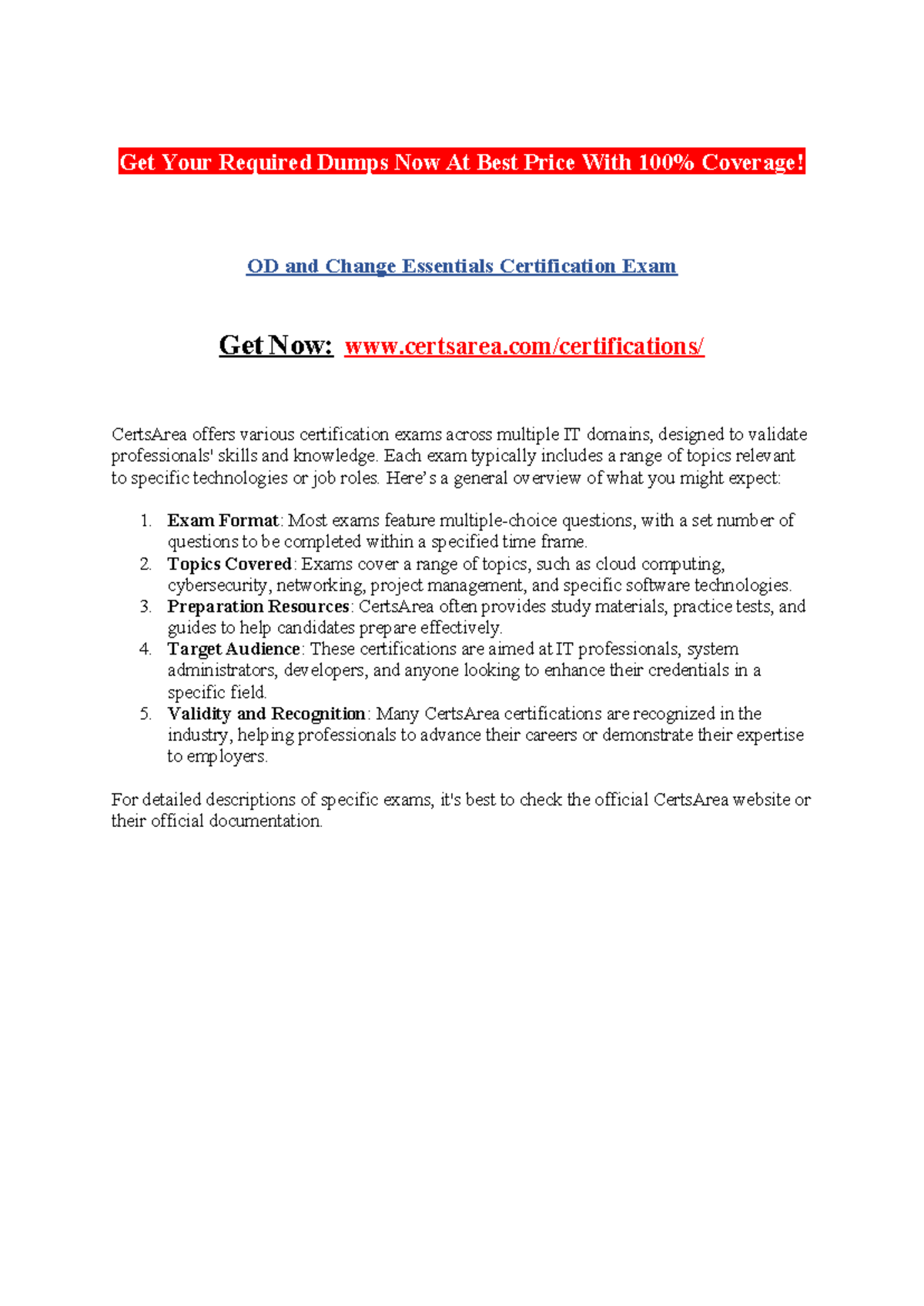 OD and Change Essentials Certification Exam - Get Your Required Dumps ...