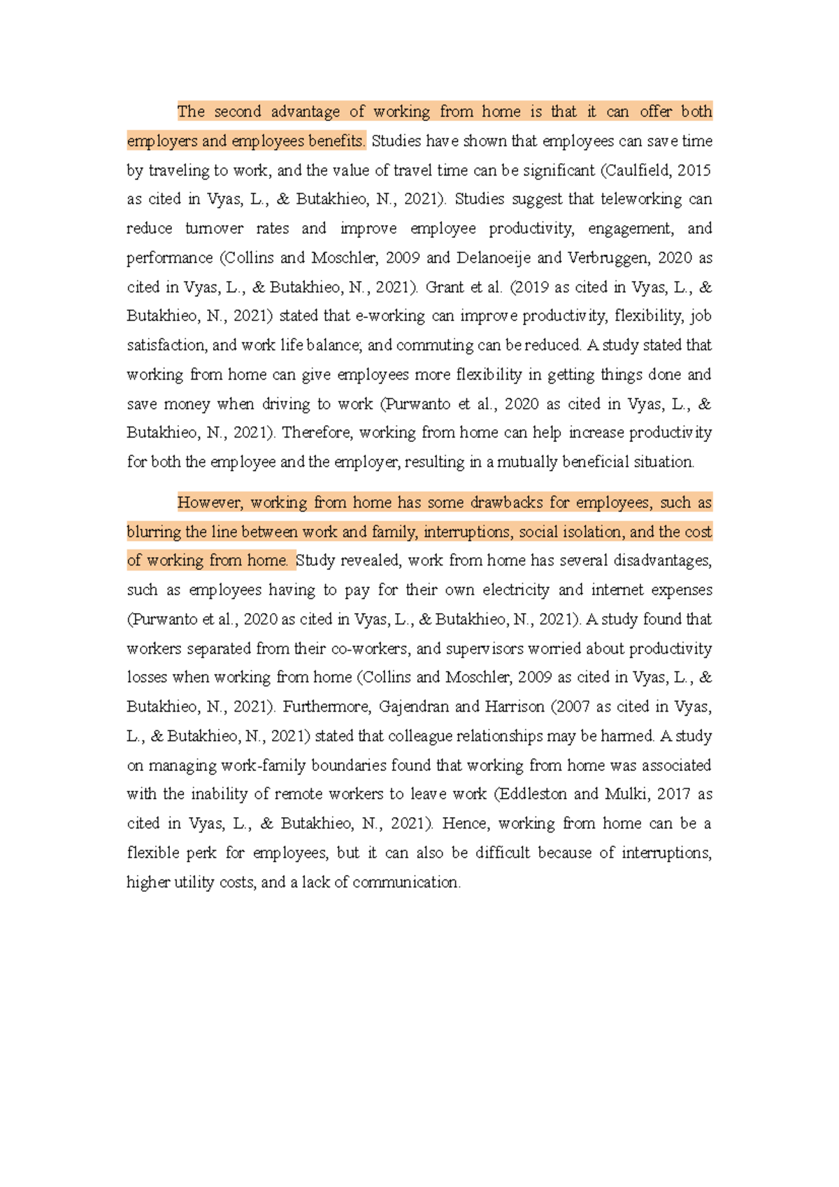 Story telling 2 - simple notes - The second advantage of working from ...