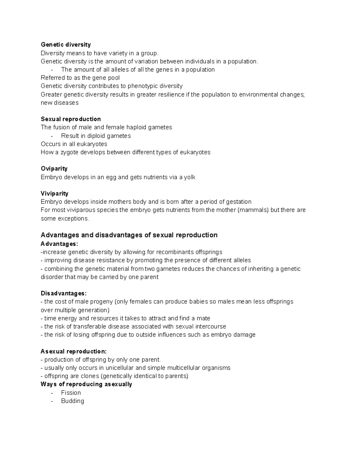 Bio unit 2 - Google Docs - yes what - Studocu