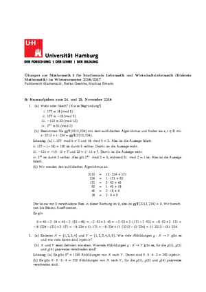 Übungen - für Studierende der Informatik (Diskrete Mathematik) Blätter ...