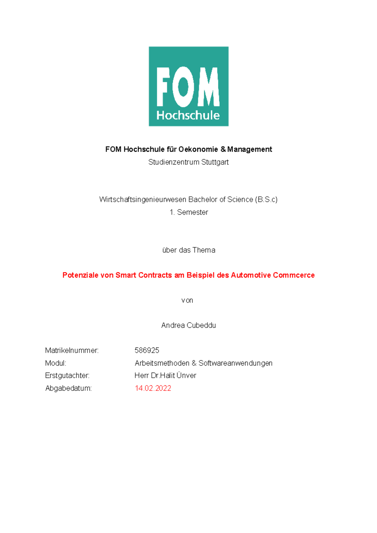 Formatvorlage FOM Hausarbeit - FOM Hochschule für Oekonomie ...
