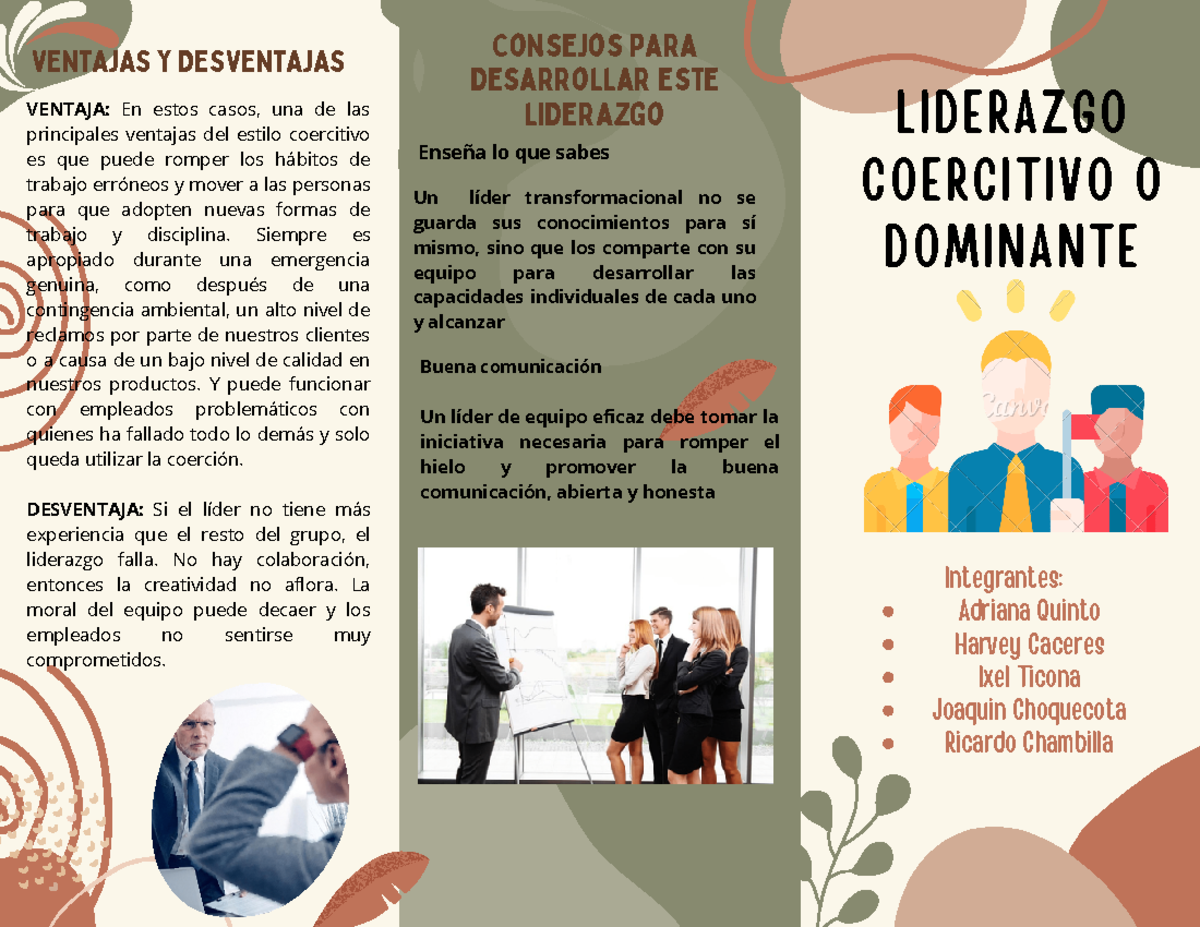 Folleto liderazgo coercitivo (1) - LIDERAZGO COERCITIVO O DOMINANTE ...
