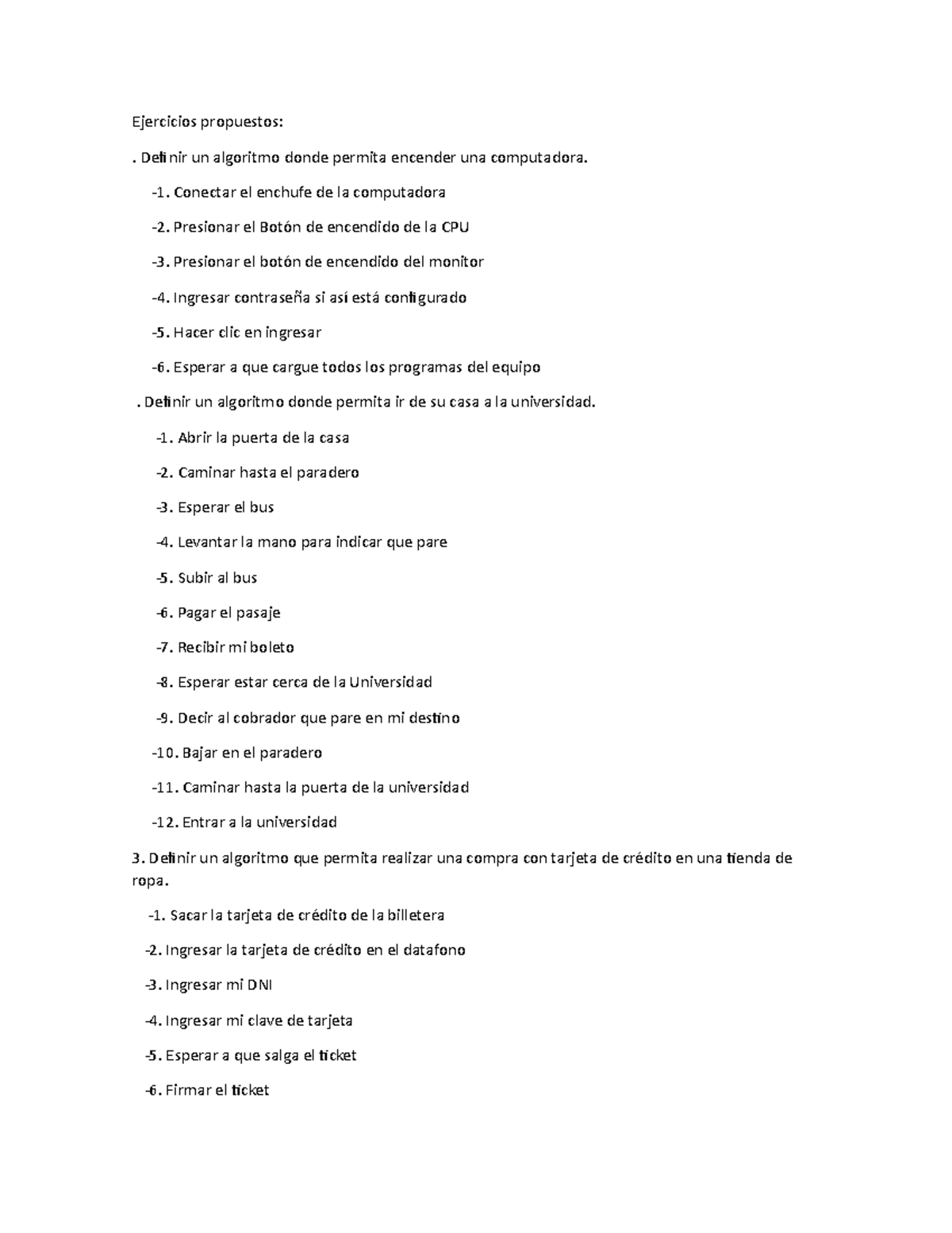 Ejercicios propuestos de algoritmos al compas - Programación Lógica Y ...