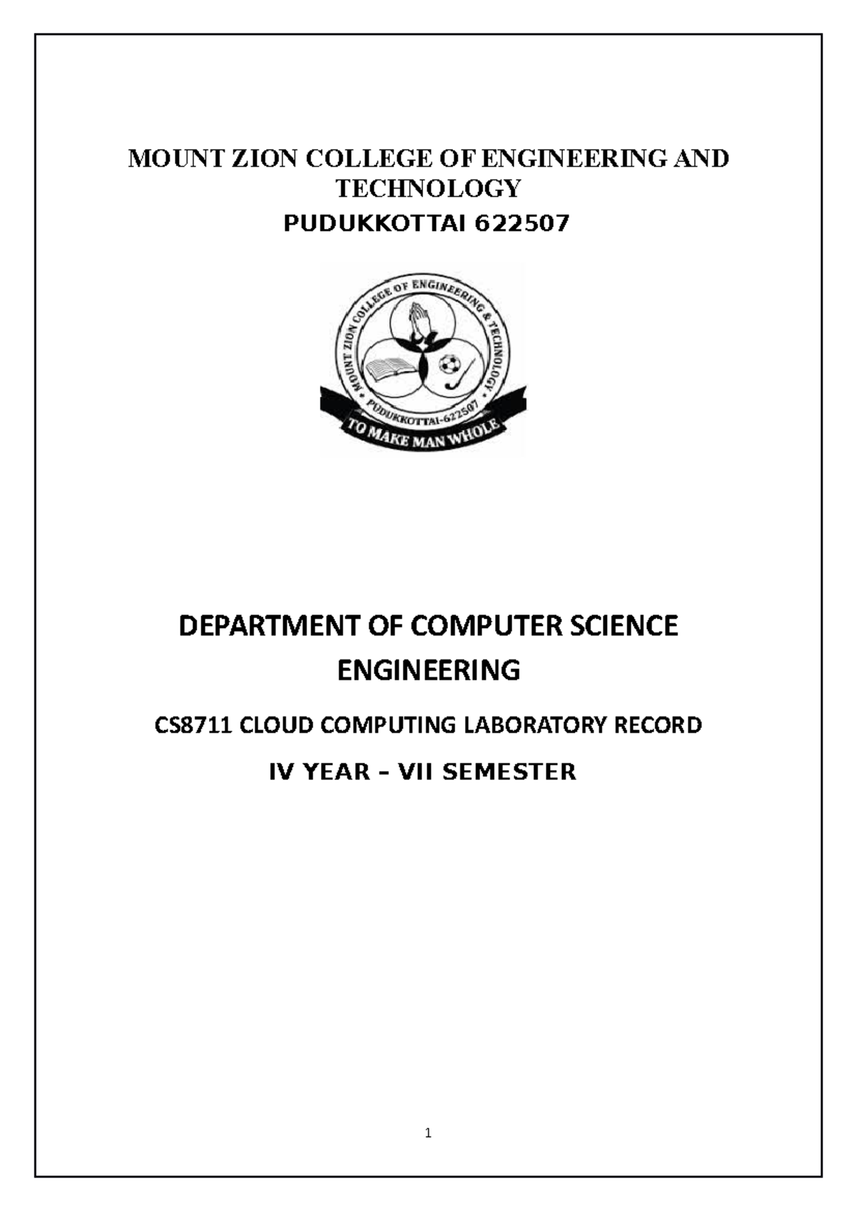 CC Record - manual - MOUNT ZION COLLEGE OF ENGINEERING AND TECHNOLOGY ...