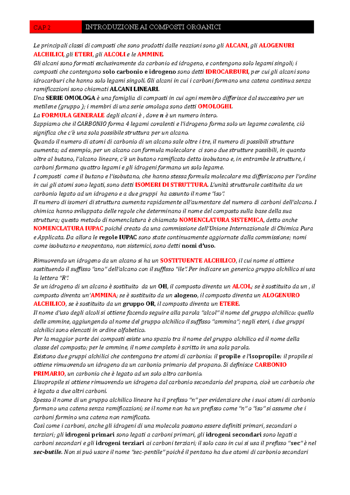 CAP 5 - Riassunti libro - Bruice: Orgchem - Le principali classi di ...