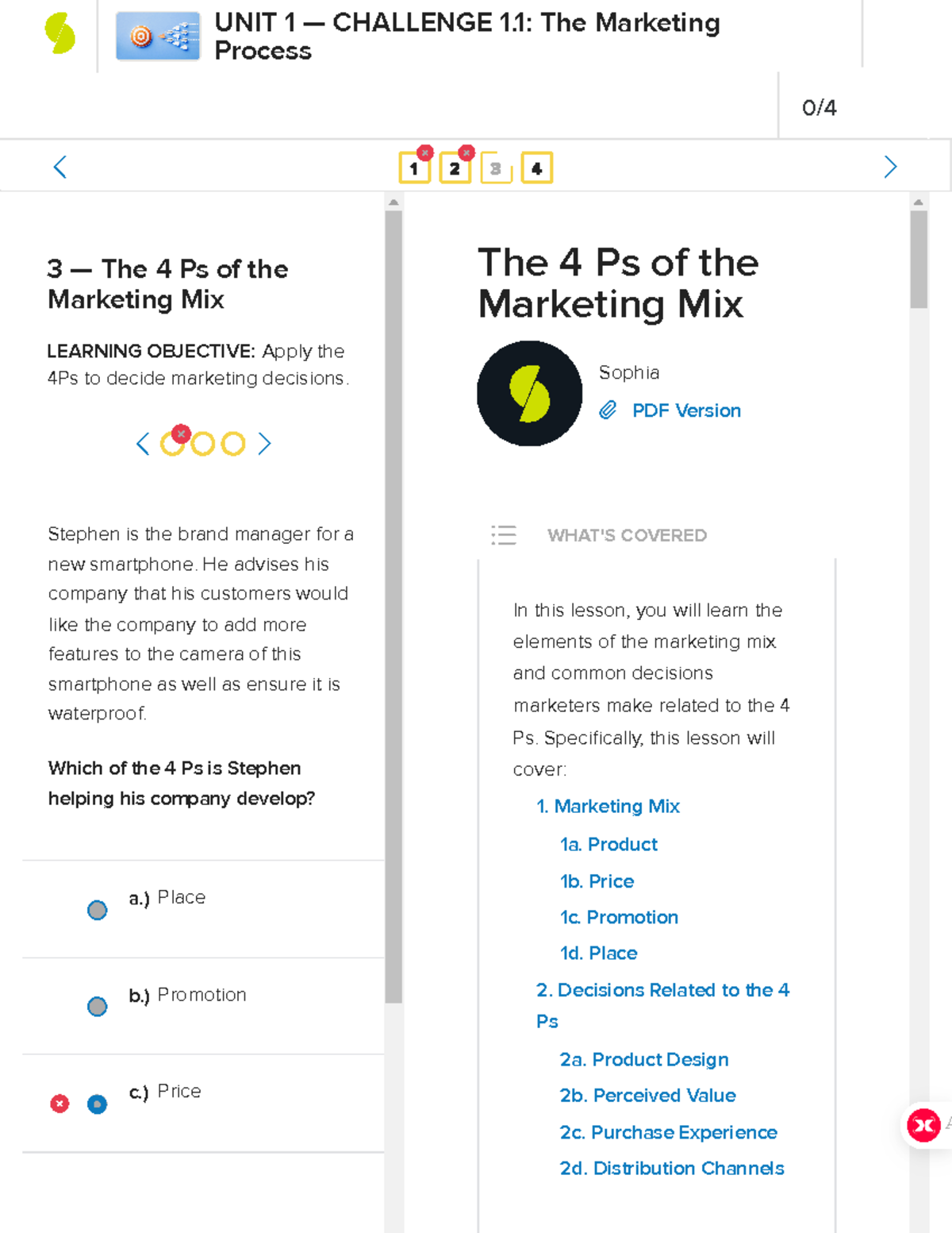 3232 - MILESTONE - 3 — The 4 Ps of the Marketing Mix LEARNING OBJECTIVE ...