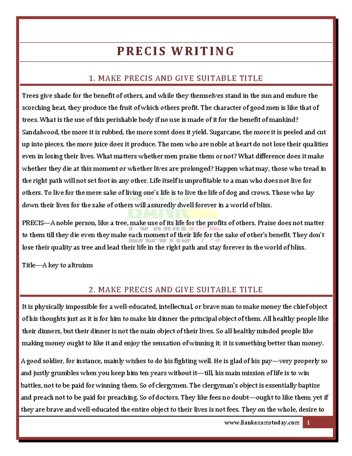 Precis-Writing-2018 - P R E C I S W R I T I N G 1. MAKE PRECIS AND GIVE ...