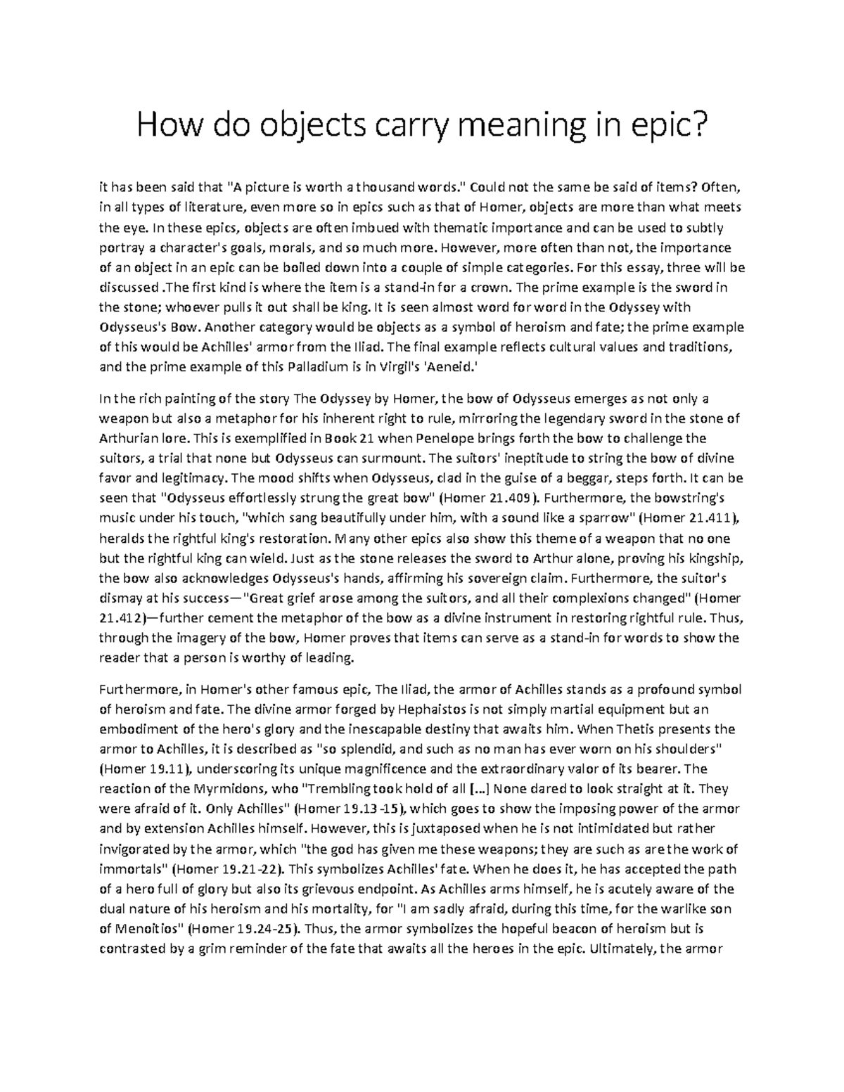 Writing assgiment 2 - how about i dont - How do objects carry meaning ...