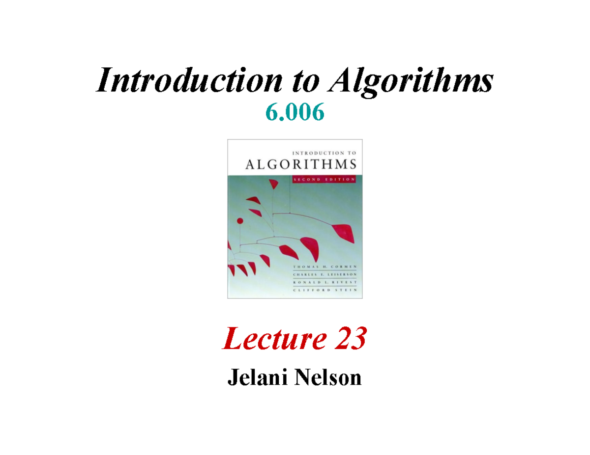 Lec23 - Advanced Data Structures - Introduction to Algorithms 6 ...