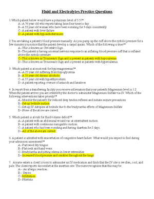 Exam View NUR265 Emergency Care Practice Questions 1 - Name ...