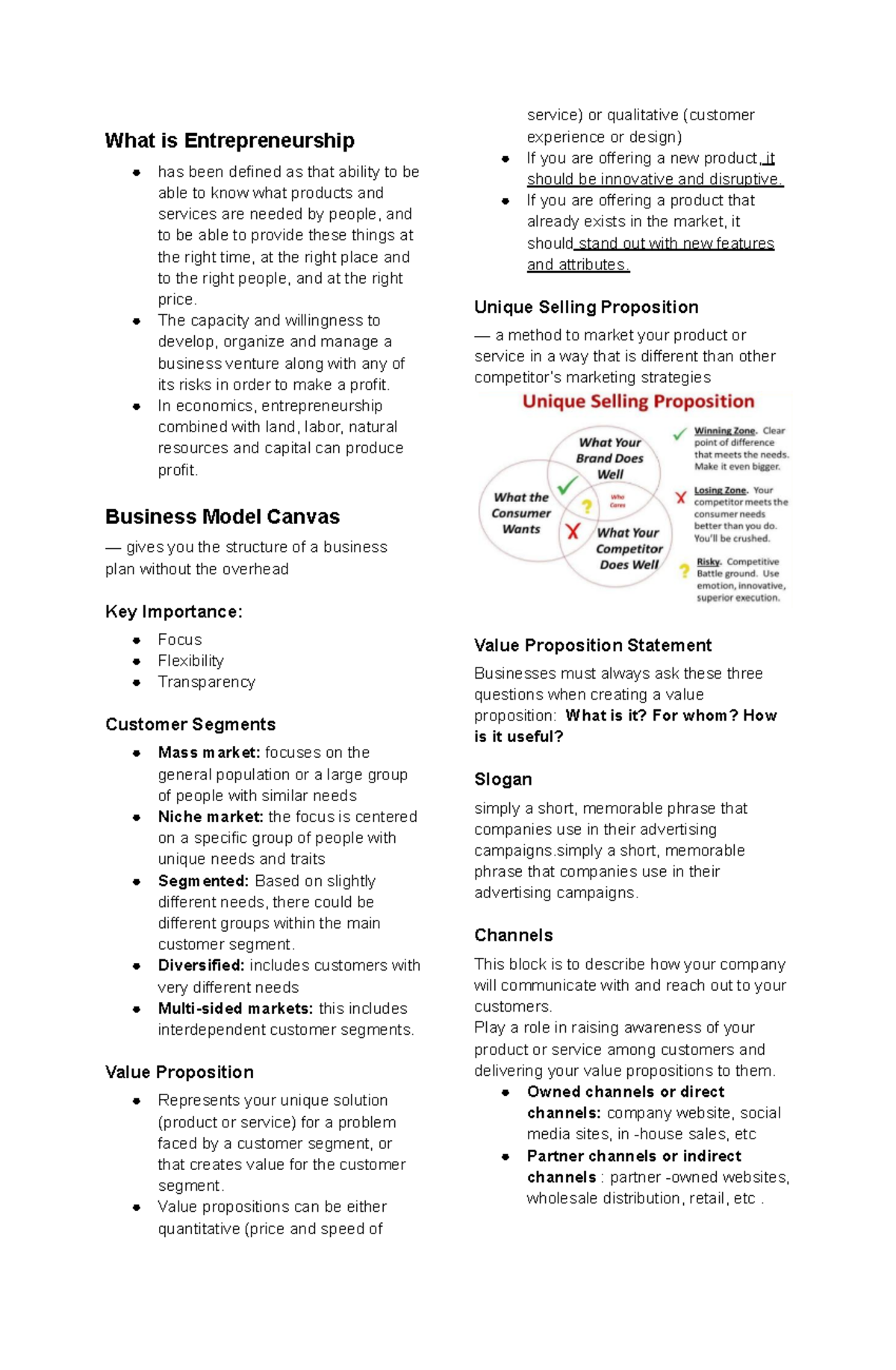Entrepreneurship Consolidated Notes - What is Entrepreneurship has been ...