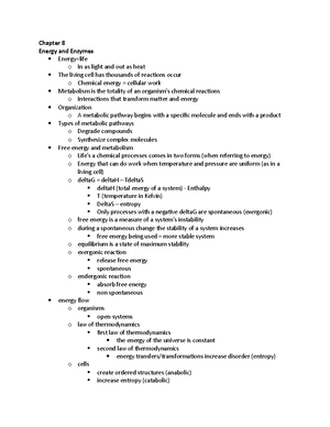 Bio 110 - Lecture notes from Professor Fabrizio Spagnolo’s class ...