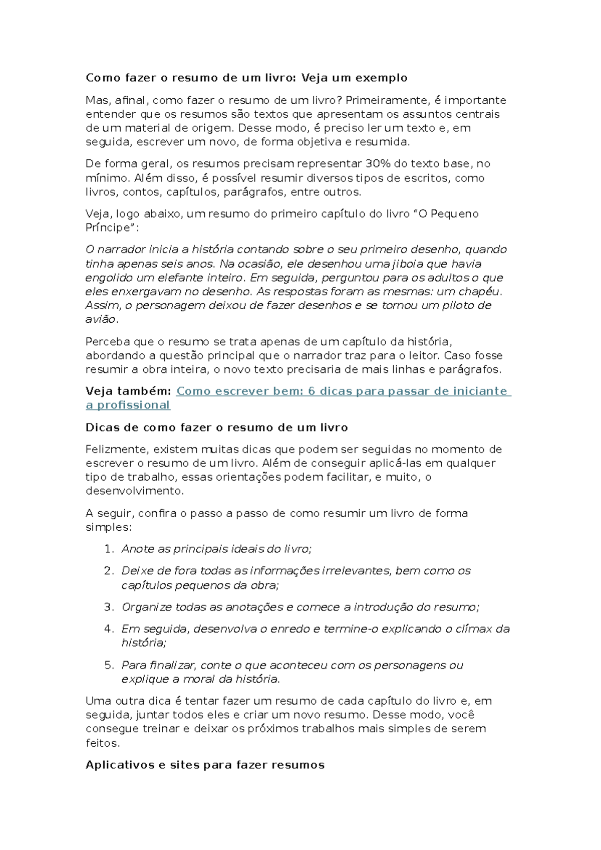 Como fazer resumos - Como fazer o resumo de um livro: Veja um exemplo ...