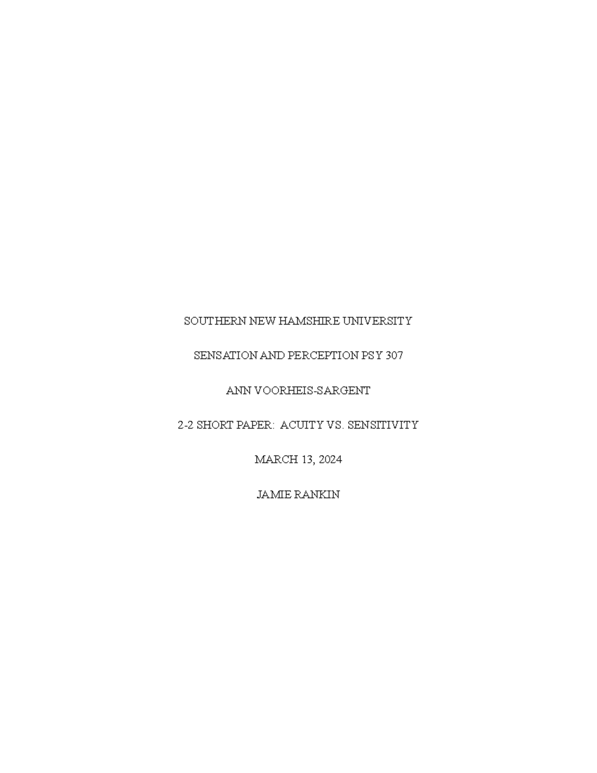 2-2 short paper acuity vs sensitivity - SOUTHERN NEW HAMSHIRE ...