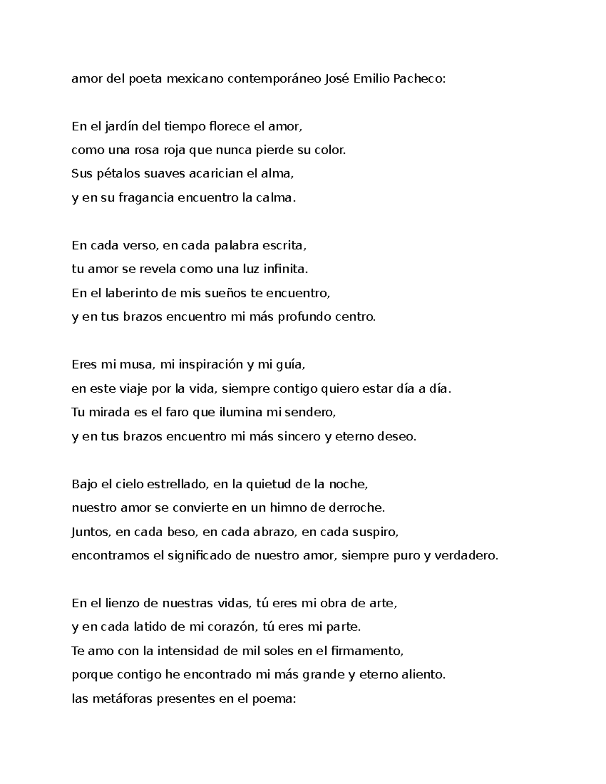 Reto 7 Habilidades Amor Del Poeta Mexicano Contemporáneo José Emilio