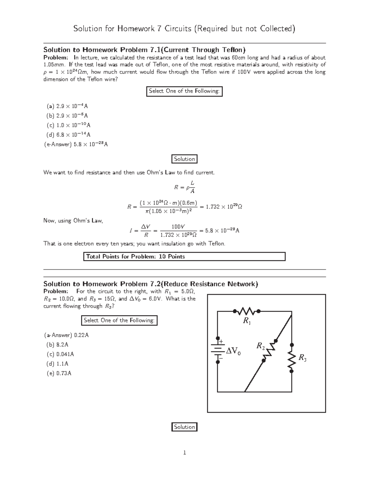 Homework-7-solution - Solution for Homework 7 Circuits (Required but ...