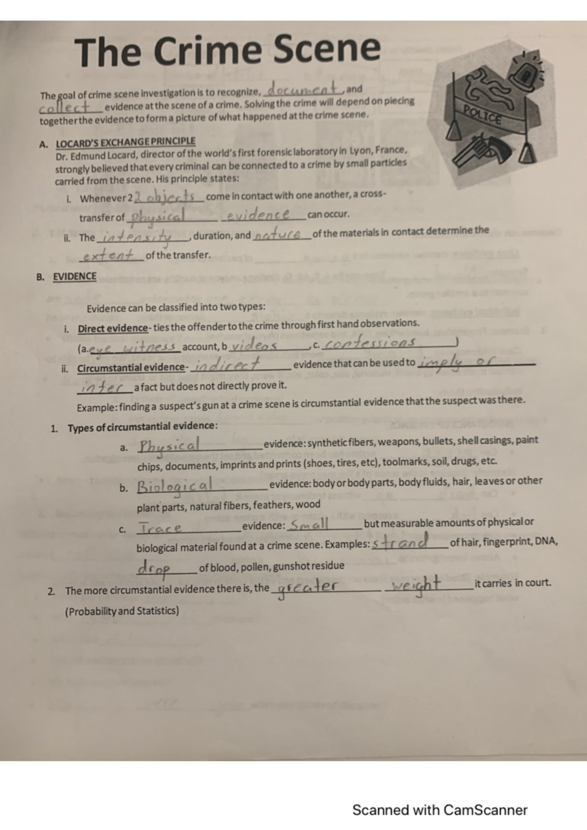 Unit 2 - Crime Scene Notes - FOR 201A - Studocu