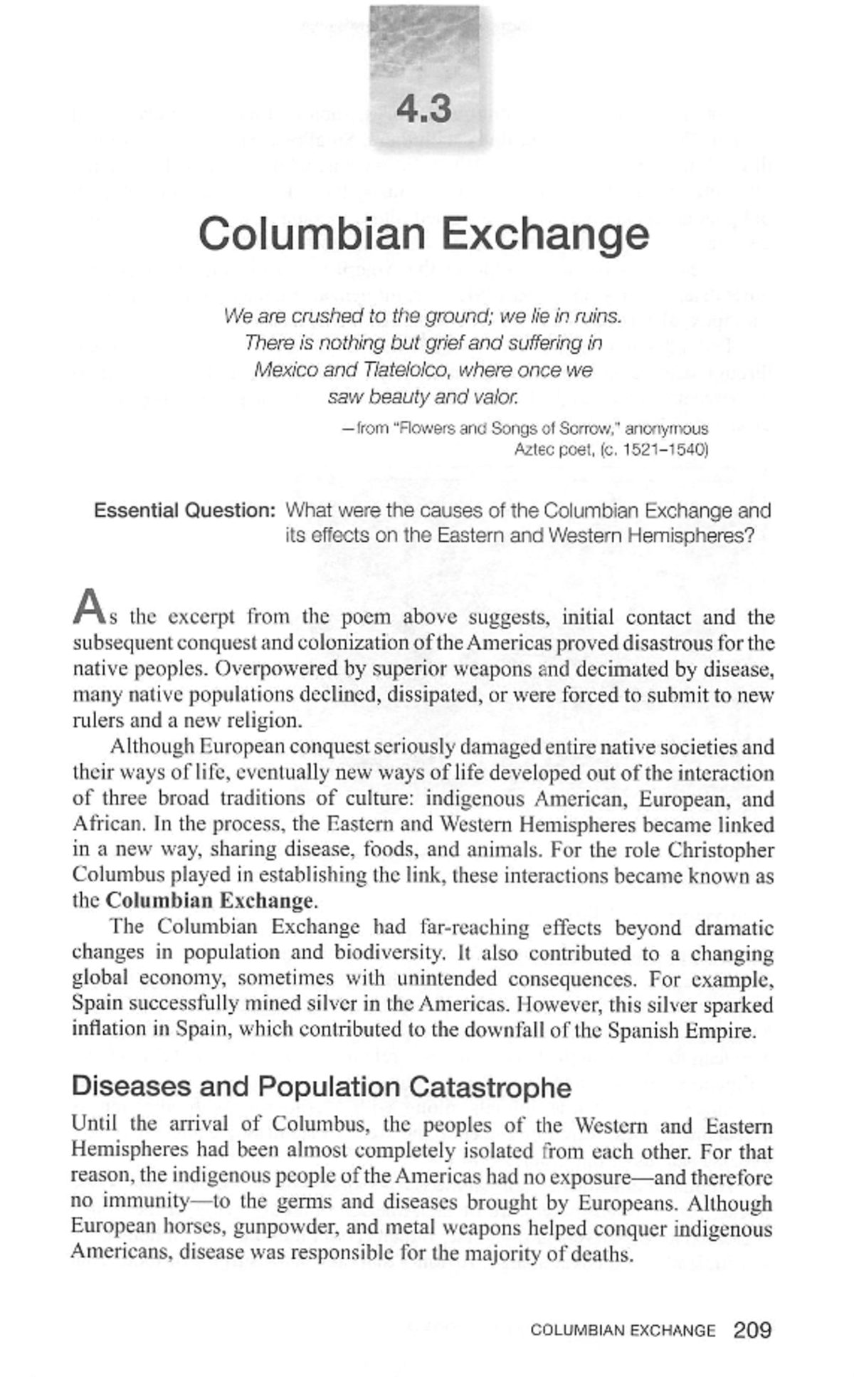 4.3 Columbian Exchange - Studocu