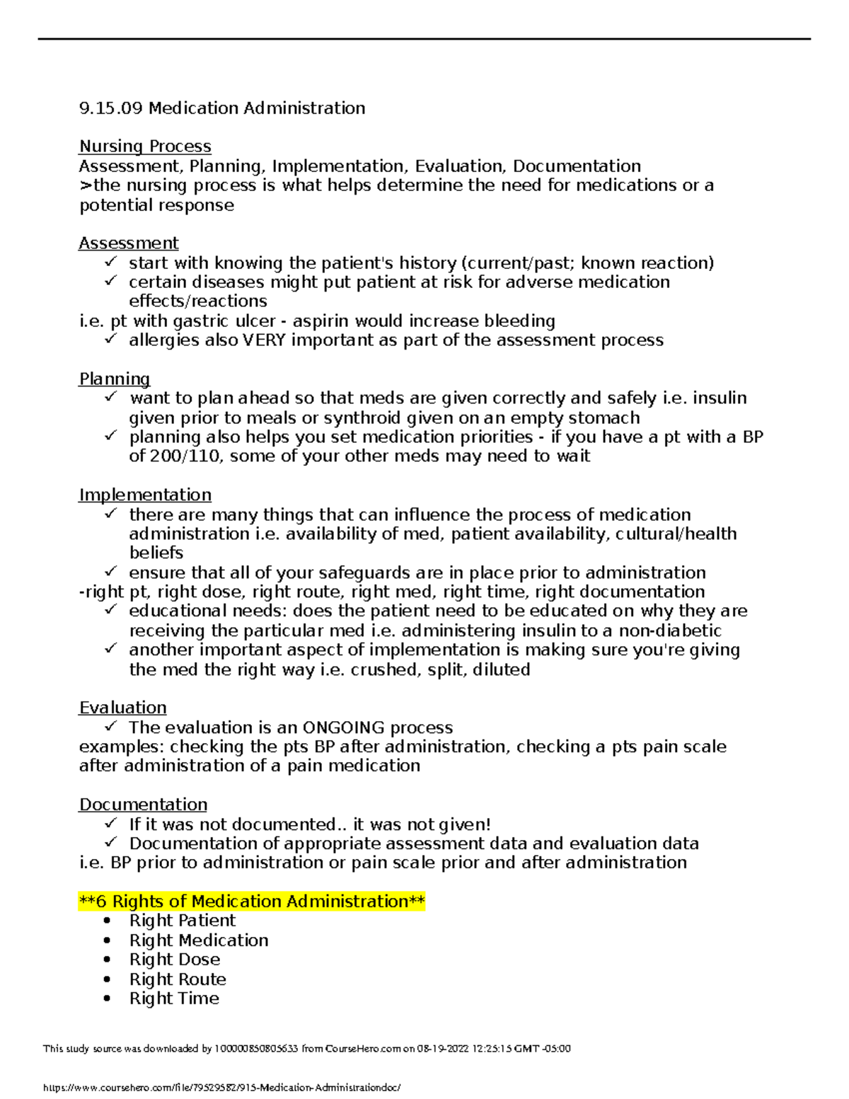 9 - Medication Administration - 9.15 Medication Administration Nursing ...