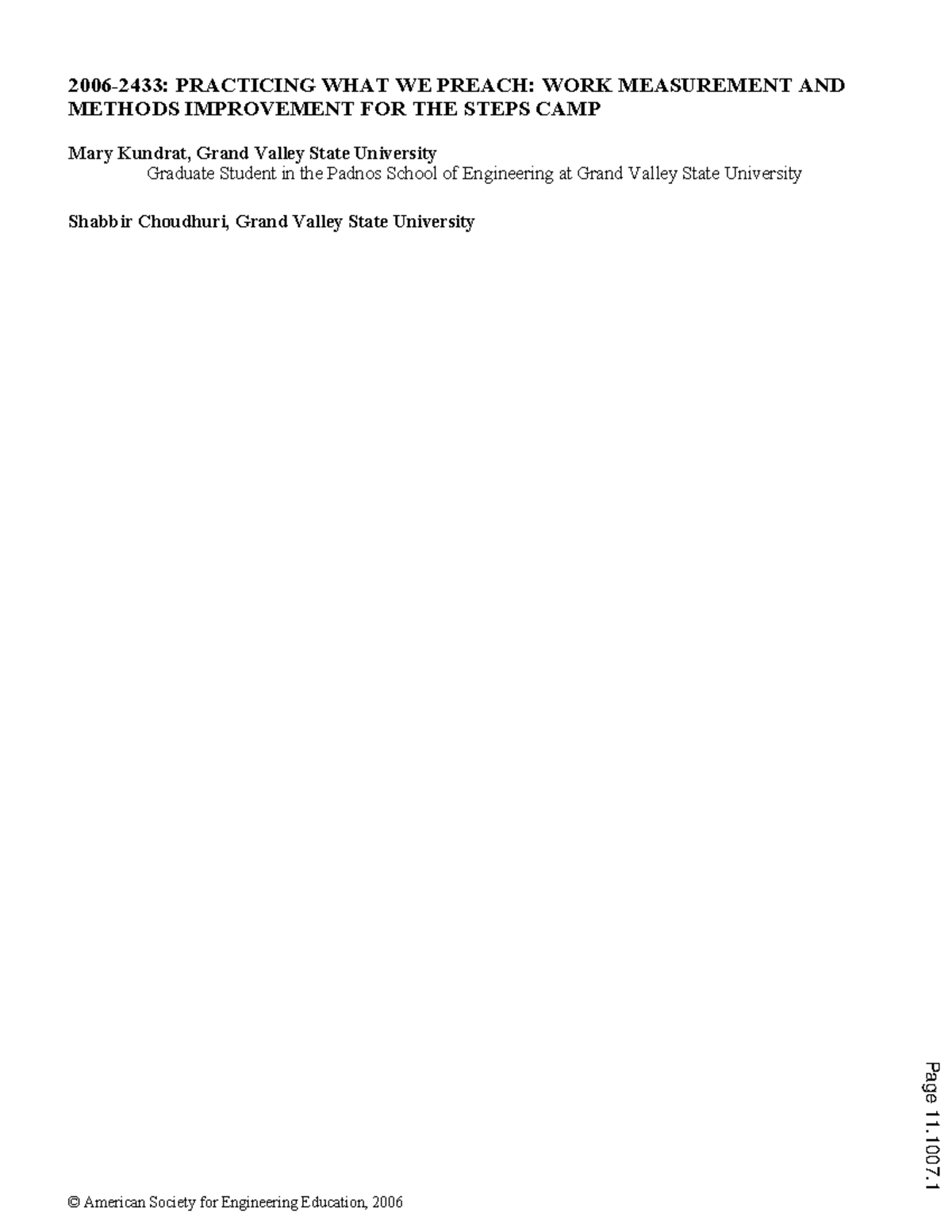 Practicing what we preach work measurement and methods improvement for ...