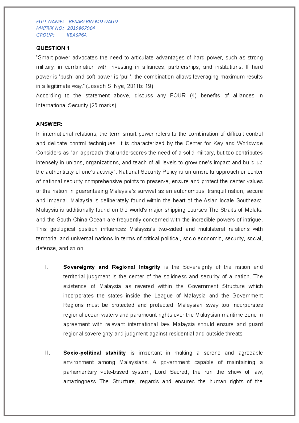 ADS510 Answer Script template Besari MD DAUD - MATRIX NO: 2019867904 ...