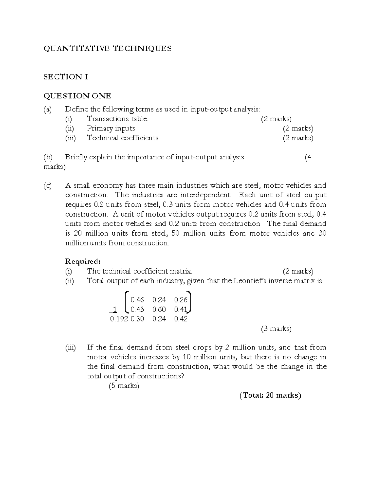 CPA 4 Quantitative Analysis QT7 QUIZ - QUANTITATIVE TECHNIQUES SECTION ...