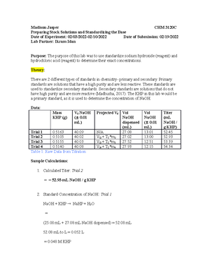 LR05 - Derivatives and Gran Plots - LR Aaron Steed CHM 3120 C Graphical ...