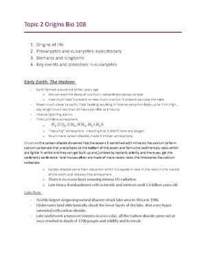 BIO 108 - LAB Final - BIO 108 – Terms from each Lab LAB 1 ...