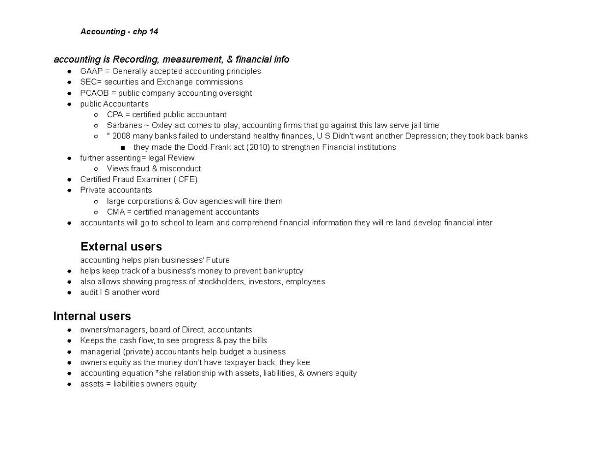 Accounting chp 14 - Accounting - chp 14 accounting is Recording ...