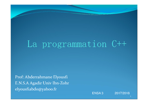 C 1 - Introduction - Algorithmique et programmation C - Studocu