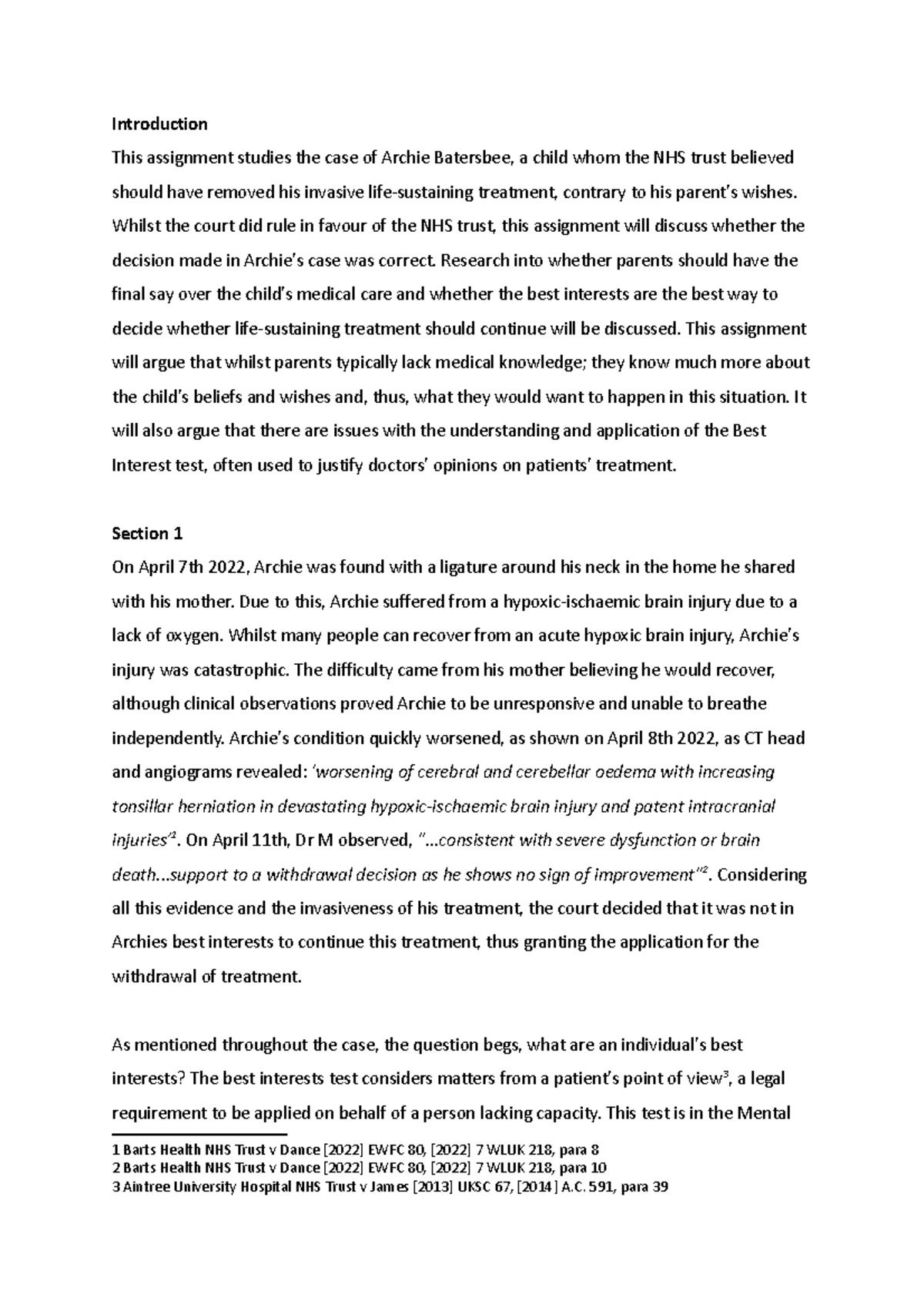 Approaches assessment final draft - Introduction This assignment ...