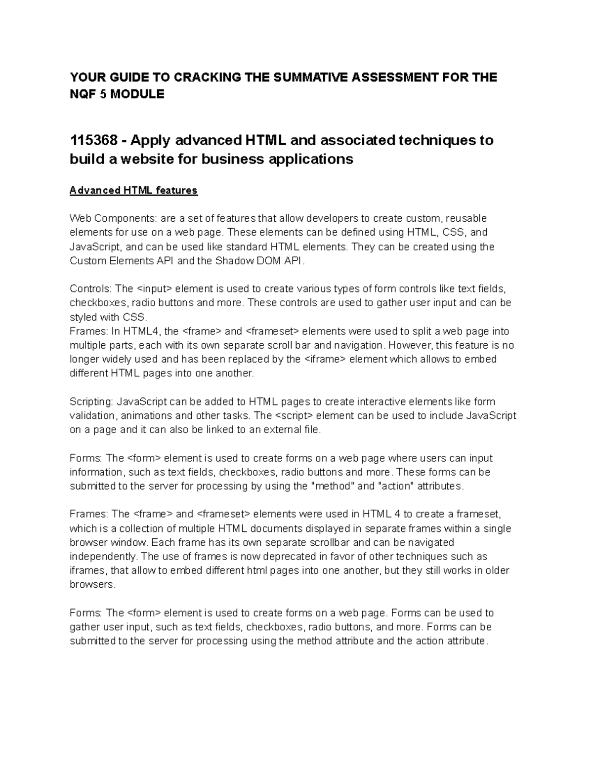 NQF Certification Practice Notes (1) (1) 2 - YOUR GUIDE TO CRACKING THE ...