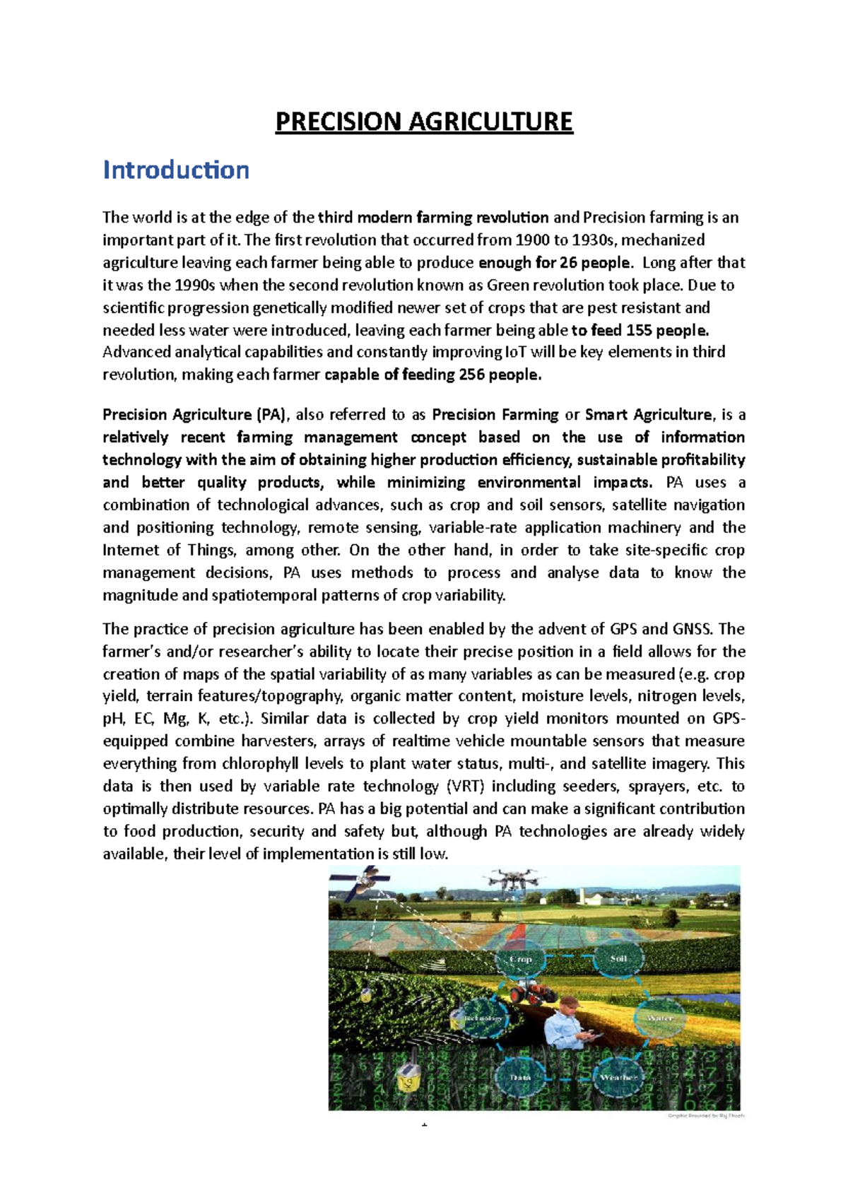 Introduction to Precision Agriculture and it's Significance and ...