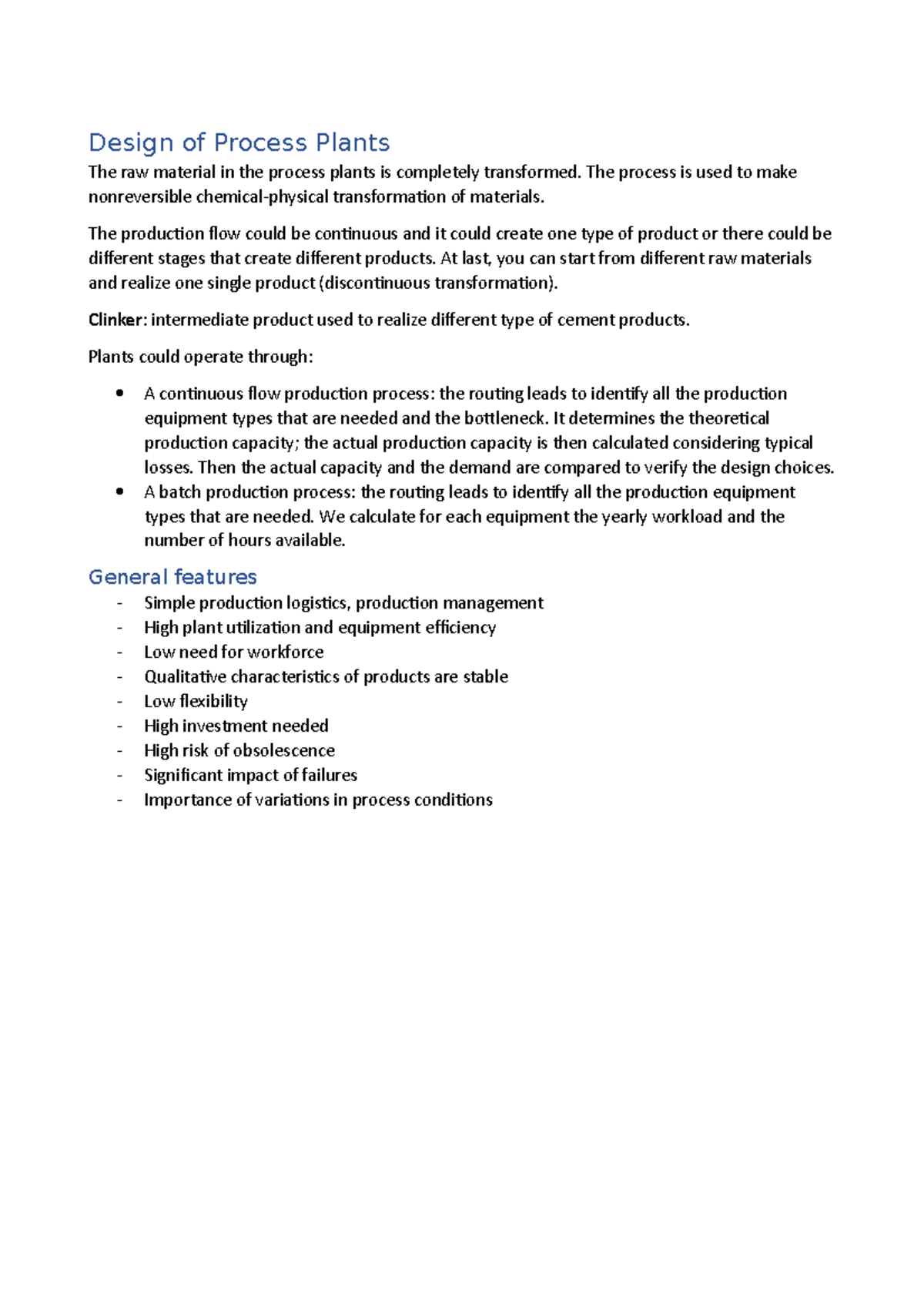 Design of process plant - Design of Process Plants The raw material in ...