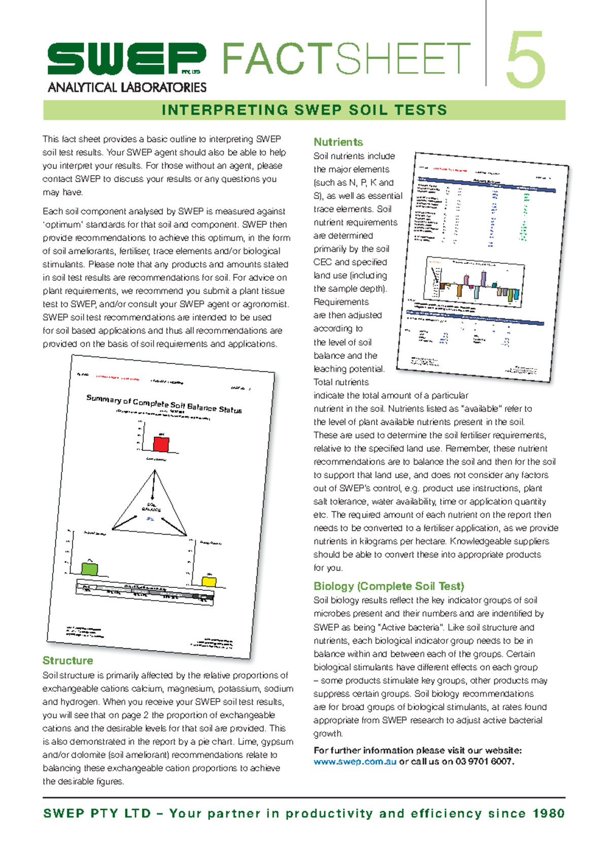 Swep fact sheet 5 - Interpreting Soil Tests - Nutrients Soil nutrients ...