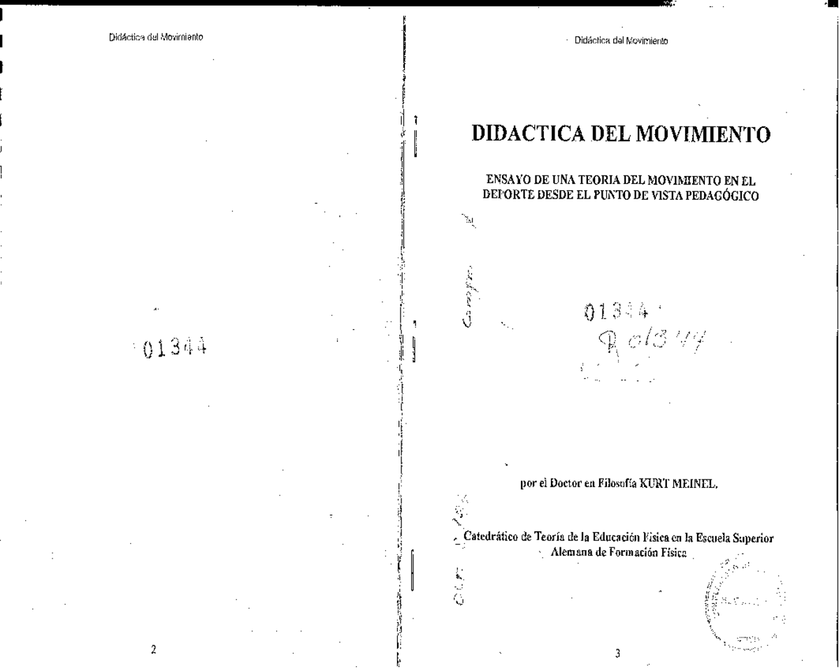 Didactica-del-movimiento K. Meinel - literatura - Studocu