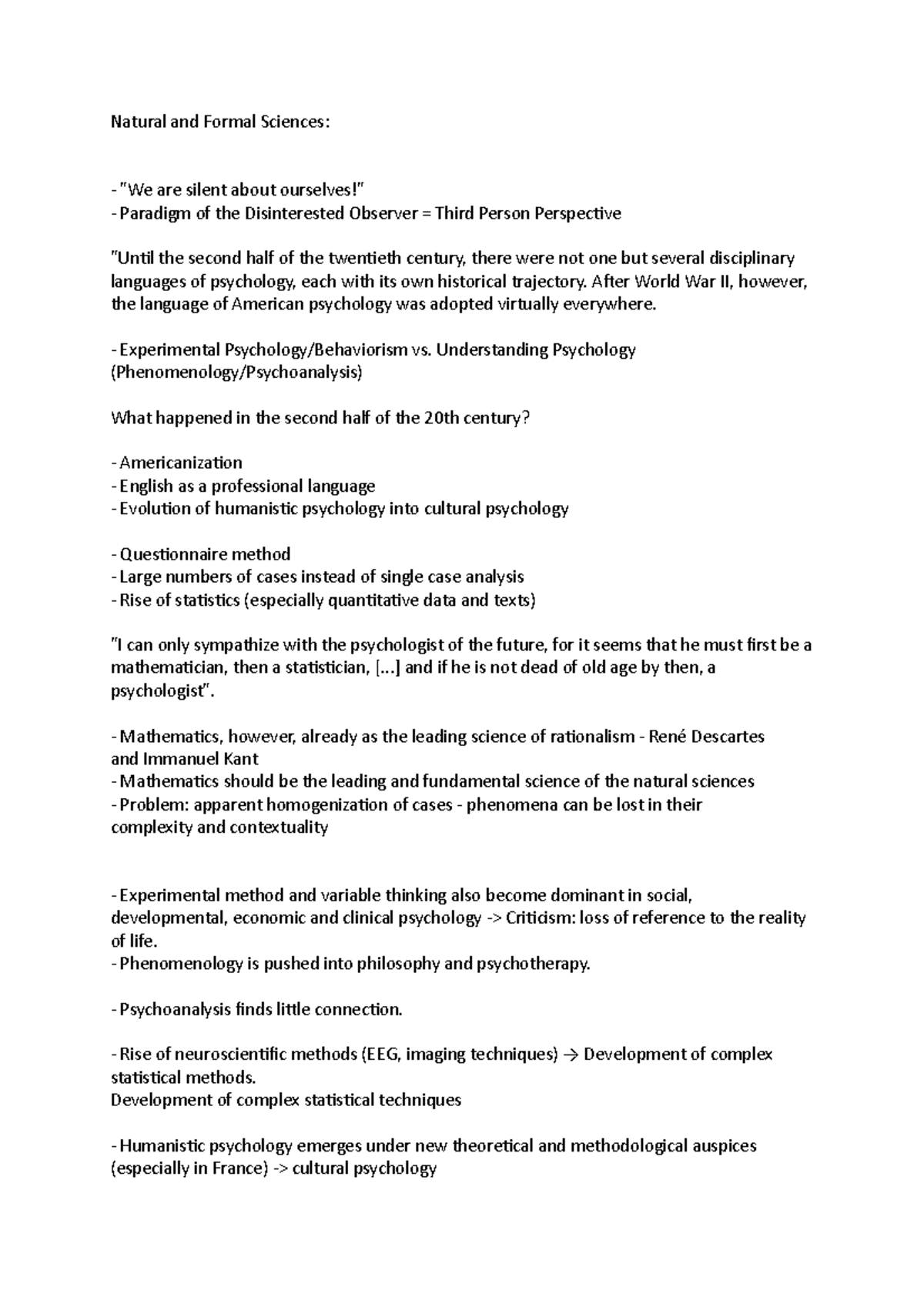 Natural and Formal Sciences - Natural and Formal Sciences: "We are ...