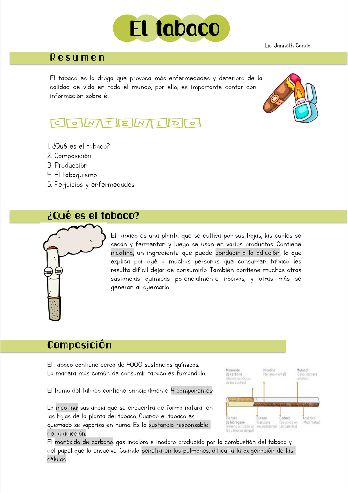El tacabo - El tabaco en la vida del ser humano - El tabaco es la droga ...