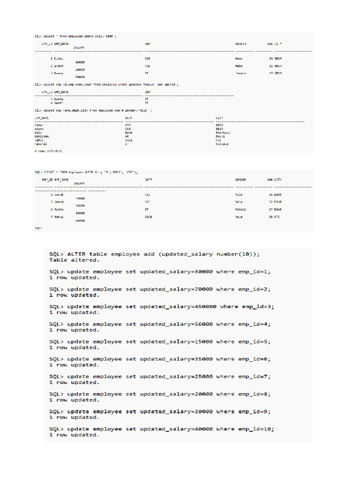 Db2 - This is the lecture notes of dbms - select from employee where ...