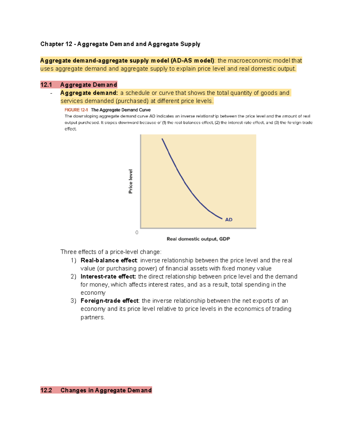 ECN 204 - Lecture 8 - Chapter 12 - Aggregate Demand and Aggregate ...